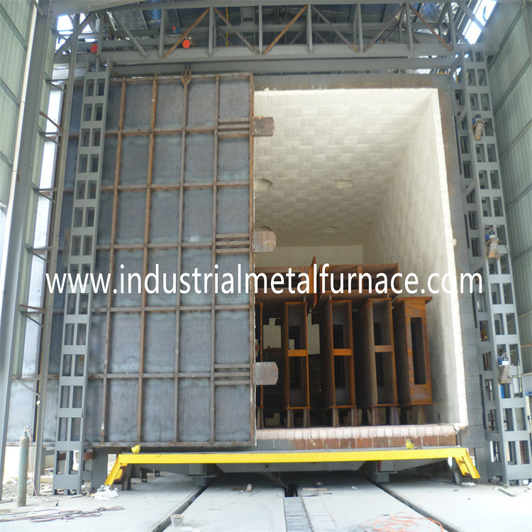 1200 Degree Heat Treatment Furnace Car Bottom Furnace 4 Zones Gas Fired ...