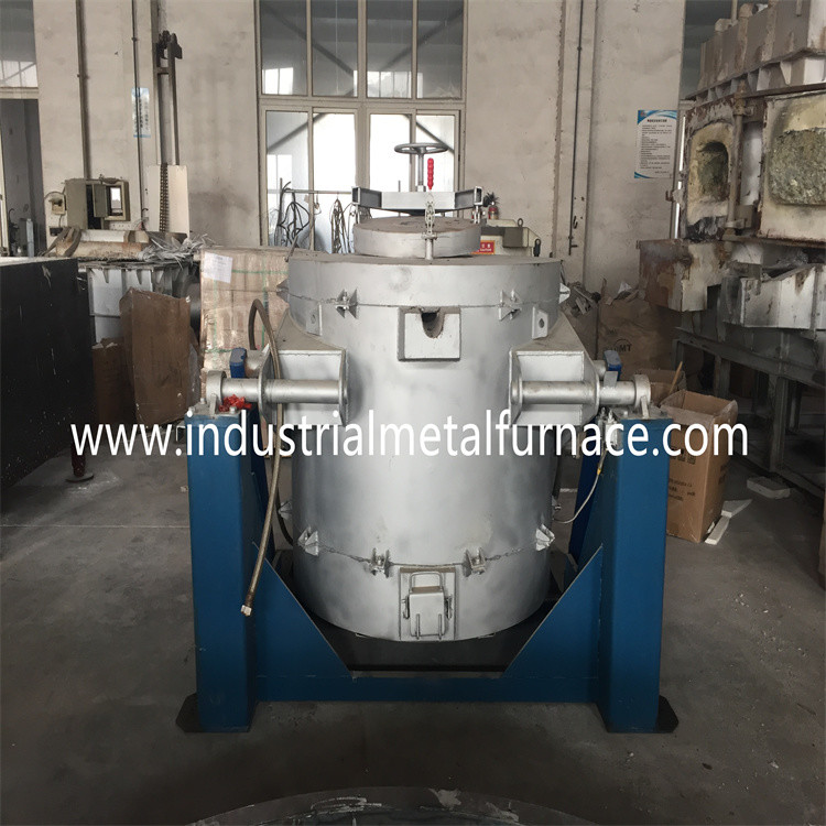 1250 Degree Tilting Type Oil Fired Crucible For Aluminium Melting ...