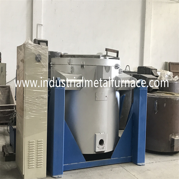 PID Tilting Type Gas Fired Crucible Melting Furnace For Aluminum Alloy ...